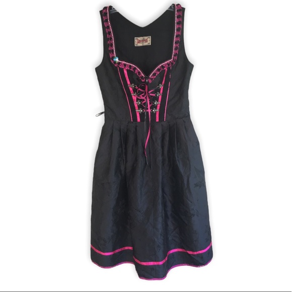 Vintage | Dresses | Vintage Authentic German Stockerpoint Black Pink ...